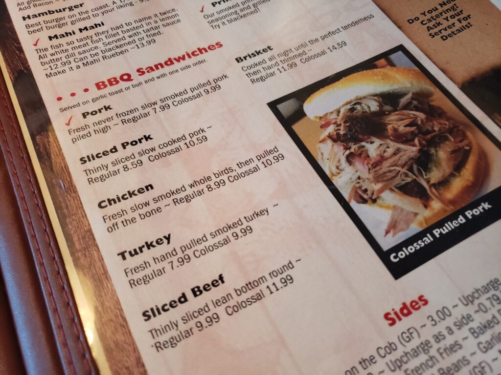 Slow & Low Bar-B-Que - review... menu ⋆ malarkey