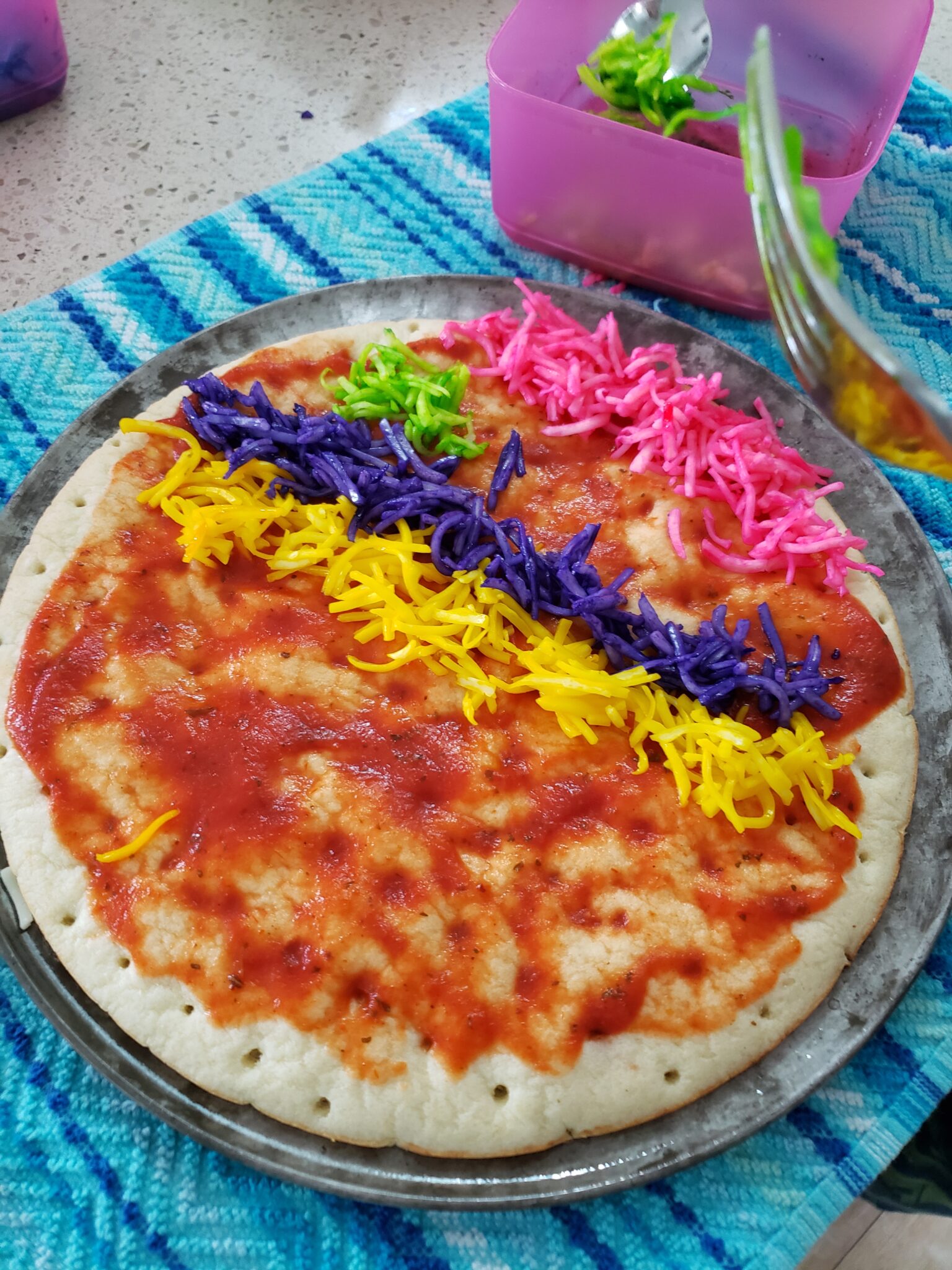 How to make Rainbow Pizza... easy recipe ⋆ malarkey