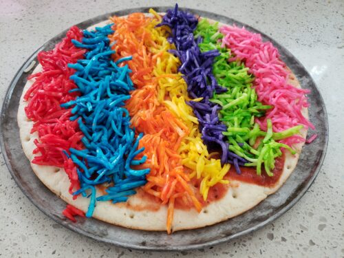 How to make Rainbow Pizza... easy recipe ⋆ malarkey