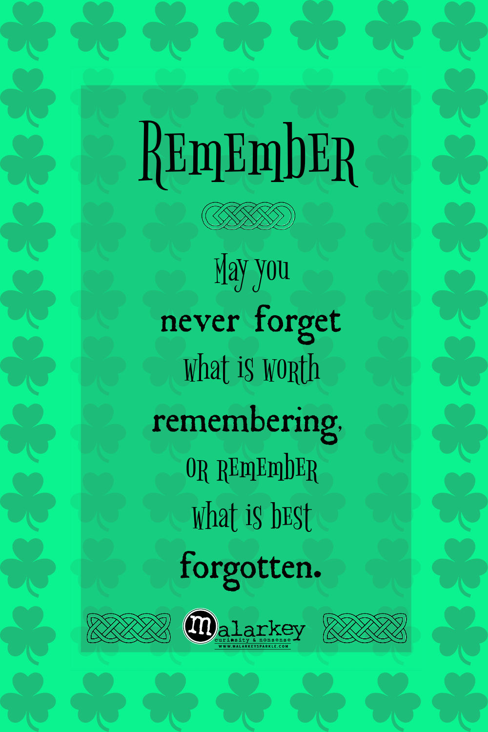 Irish Blessings / Toasts / Sayings ⋆ malarkey